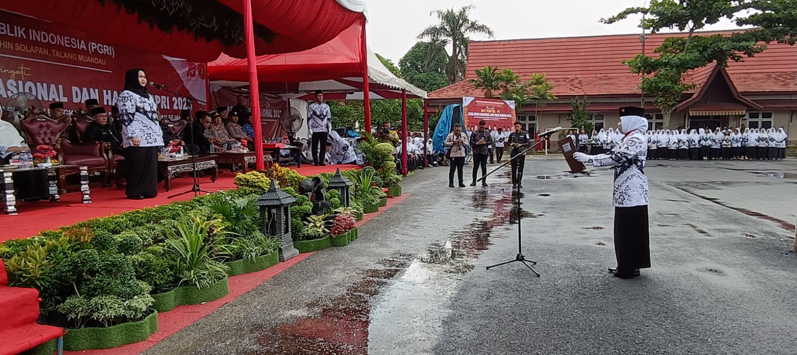 Infopublik Bupati Kasmarni Pimpin Upacara Peringatan Hut Ke 78 Pgri